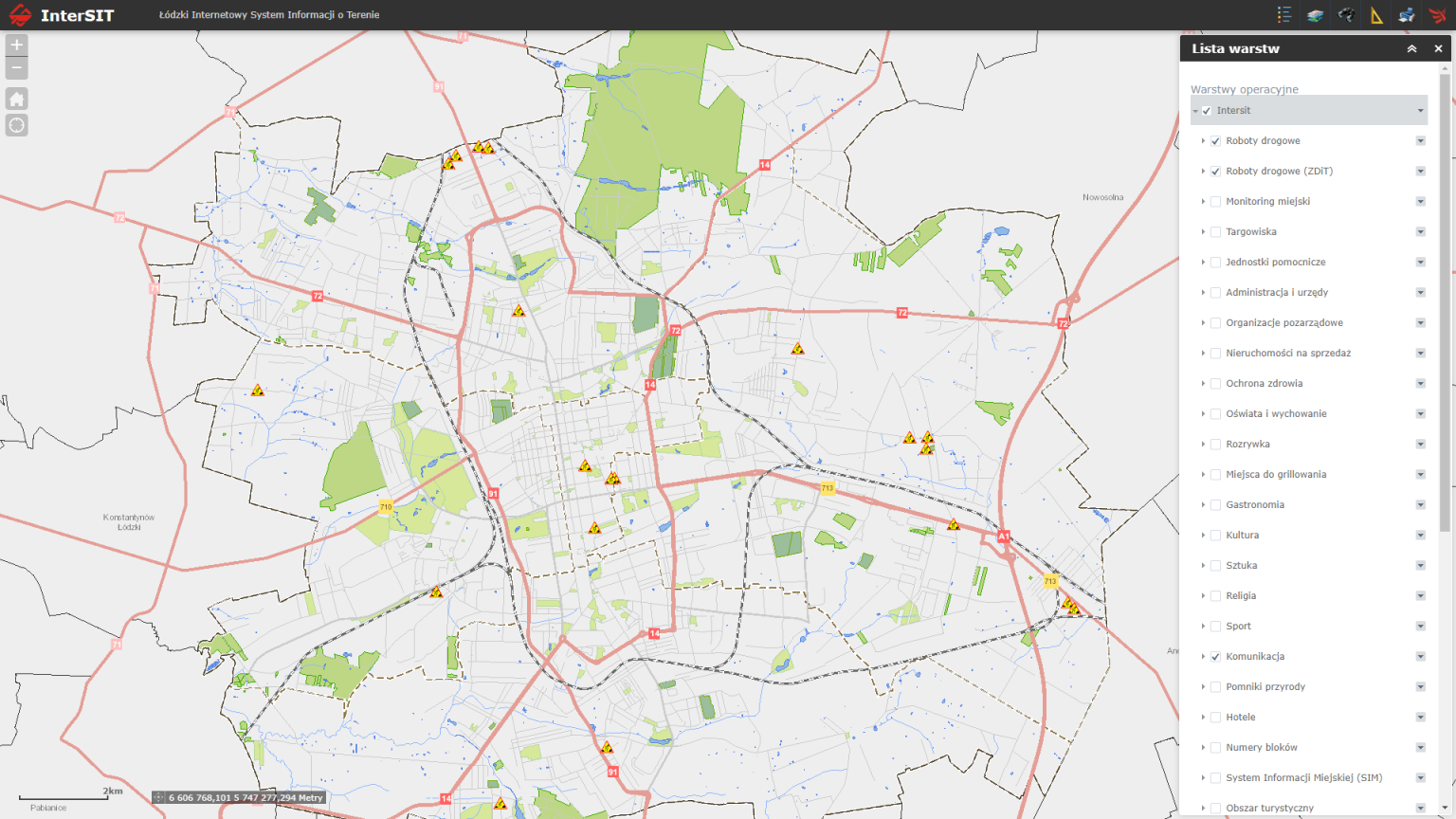 Mapy tematyczne – InterSIT